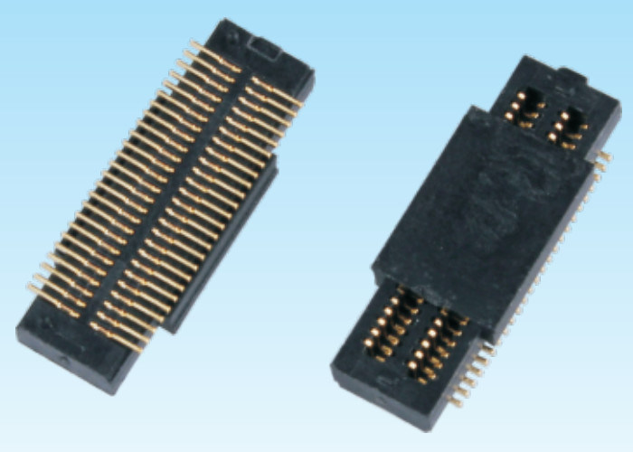 Double Slots Board To Board Connector Phosphor Bronze / Gold Plated ...