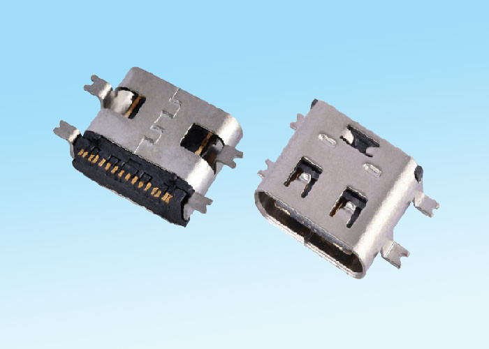 SMT Type 16 Pin USB Type C Connector Thermoplastic Housing In Fast ...